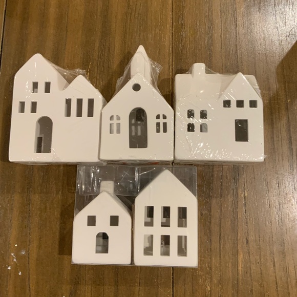 Target | Holiday | Target Bp White Ceramic Christmas Village 5pc | Poshmark